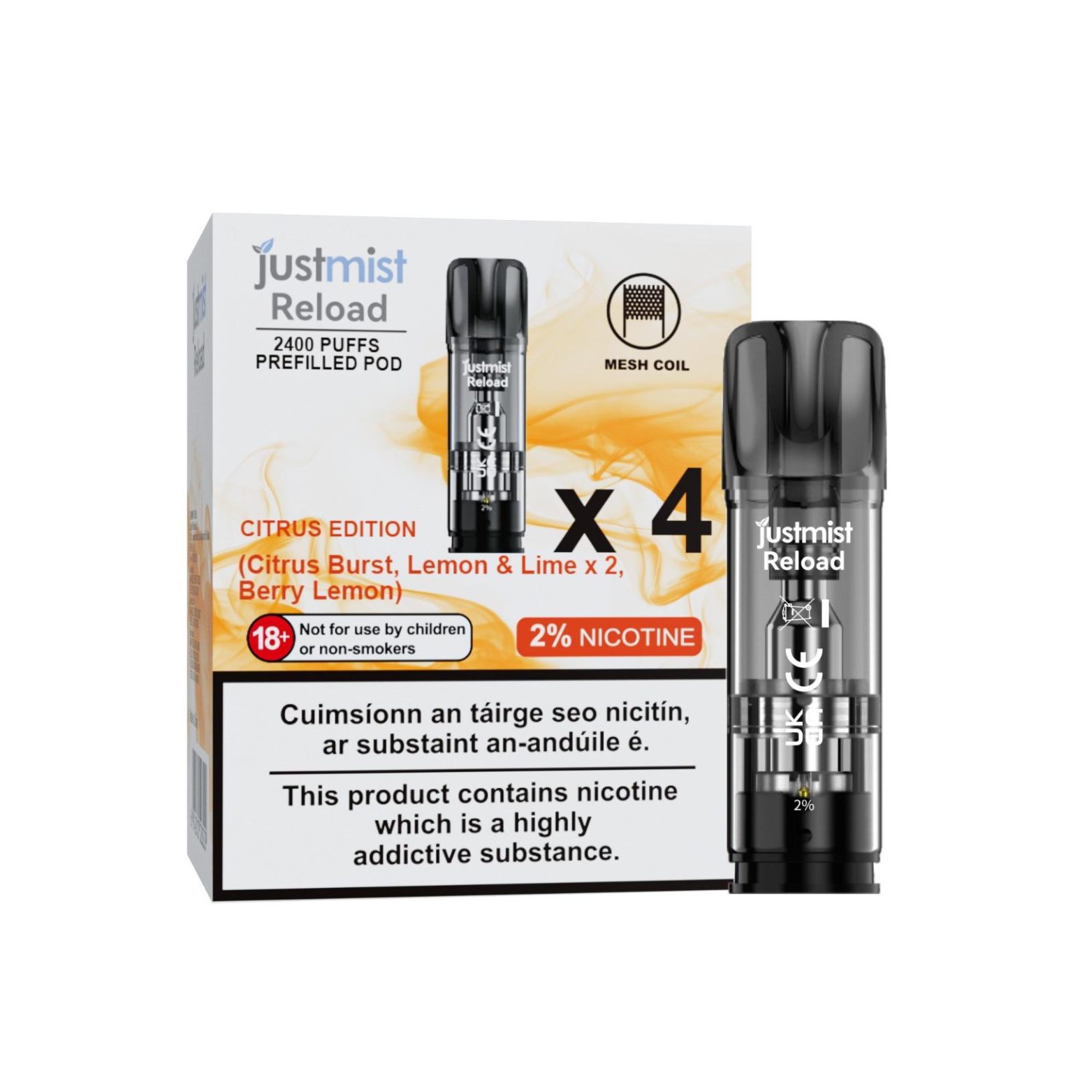 Just Mist Reload Pre-filled Pod – Citrus Edition - Just Mist