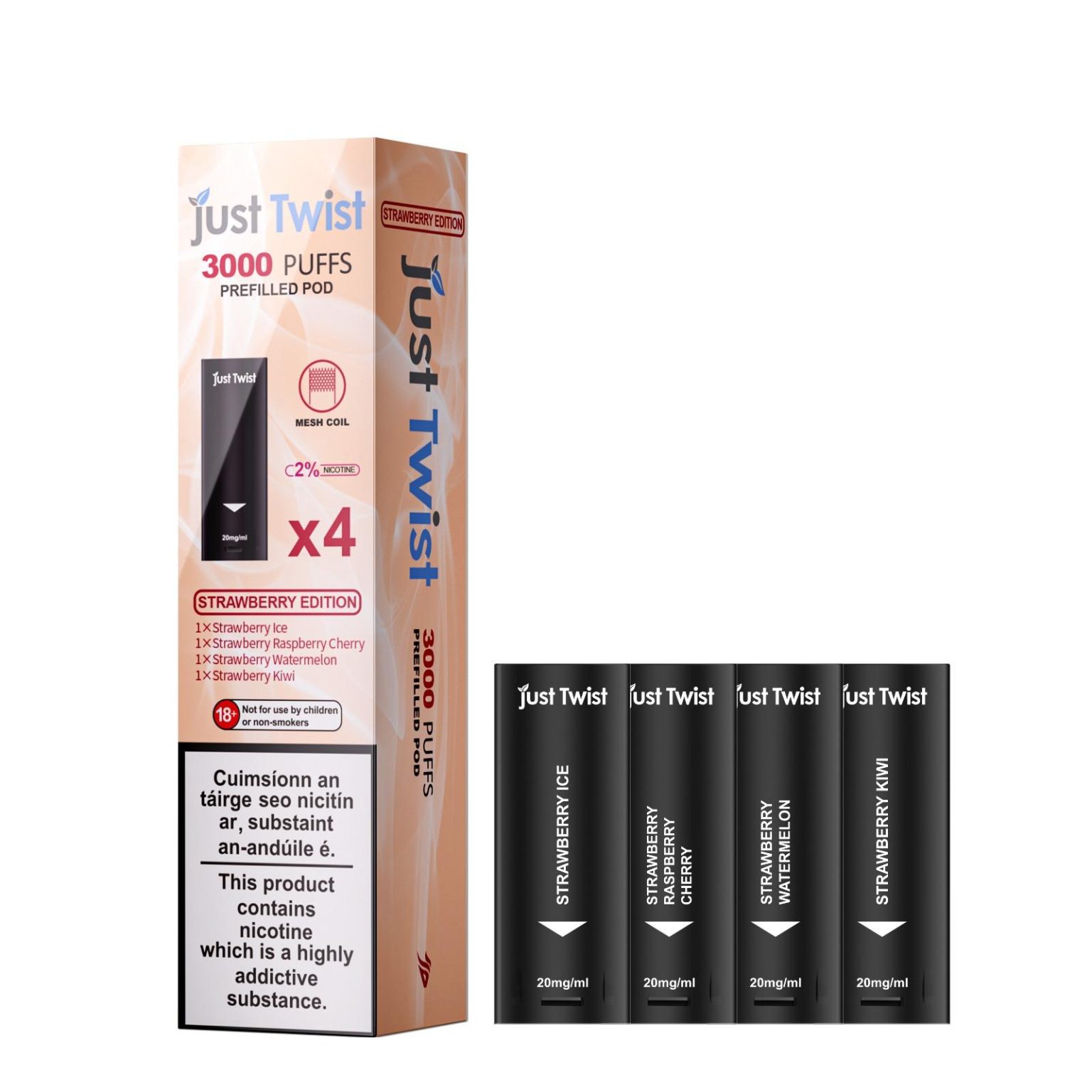 Just Twist – Prefilled Pod – Strawberry Edition - Just Mist